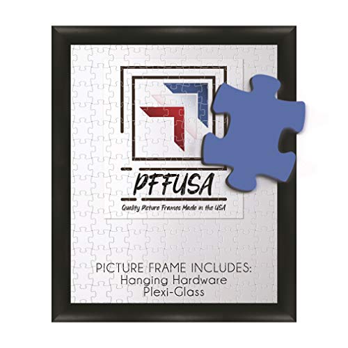 Puzzle Frame | Picture Frame | Poster Frame | Puzzle Frame | 1.25 Inch Black MDF Frame | Plexi Glass and Hanging Hardware Included (16X20)