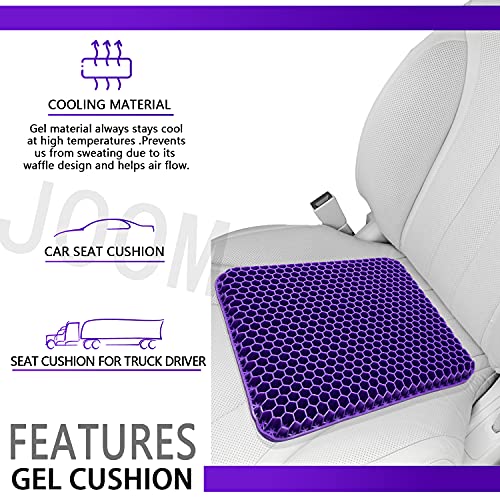 JOOM Gel Seat Cushion for Long Sitting – Back, Sciatica, Hip, Tailbone Pain Relief Cushion – Gel Seat Cushion for Office Chair, Cars, Long Trips – Egg Seat Gel Cushion for Wheelchair Pressure Relief