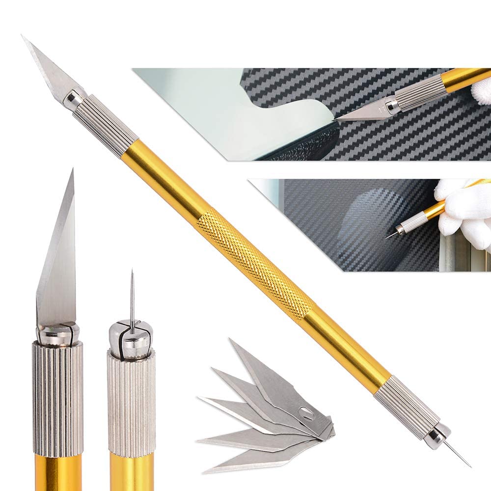 Vehicle Vinyl Wrap Tool Kit Car Wrap Kit Include Vinyl Squeegee, Film Cutter, Air Release Pin, Utility Knife Wrap Tools for Car Wrapping Window Film Application PPF Installation & Wallpaper Smoothing