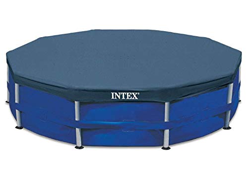 Intex Pool Ladder for 48 Inch Wall Pools & 15' Pool Debris Cover w/ Drain Holes
