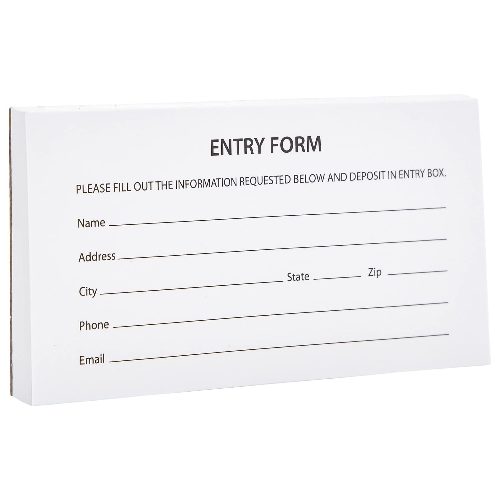 Juvale 2000 Raffle Ticket Sheets, Blank Entry Forms for Contests, School Events (White, 20 Pads)