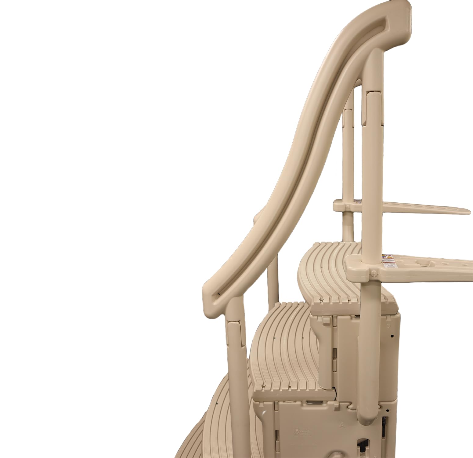 Confer Plastics Drop in Above Ground Pool Step with Warm Grey Treads