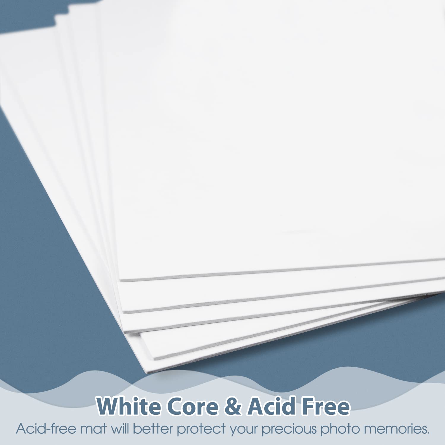 Golden State Art, Pack of 10 Uncut 8x10 White Mats Matboards, Acid Free Backing Matt Board for Photos, Frames, DIY Projects