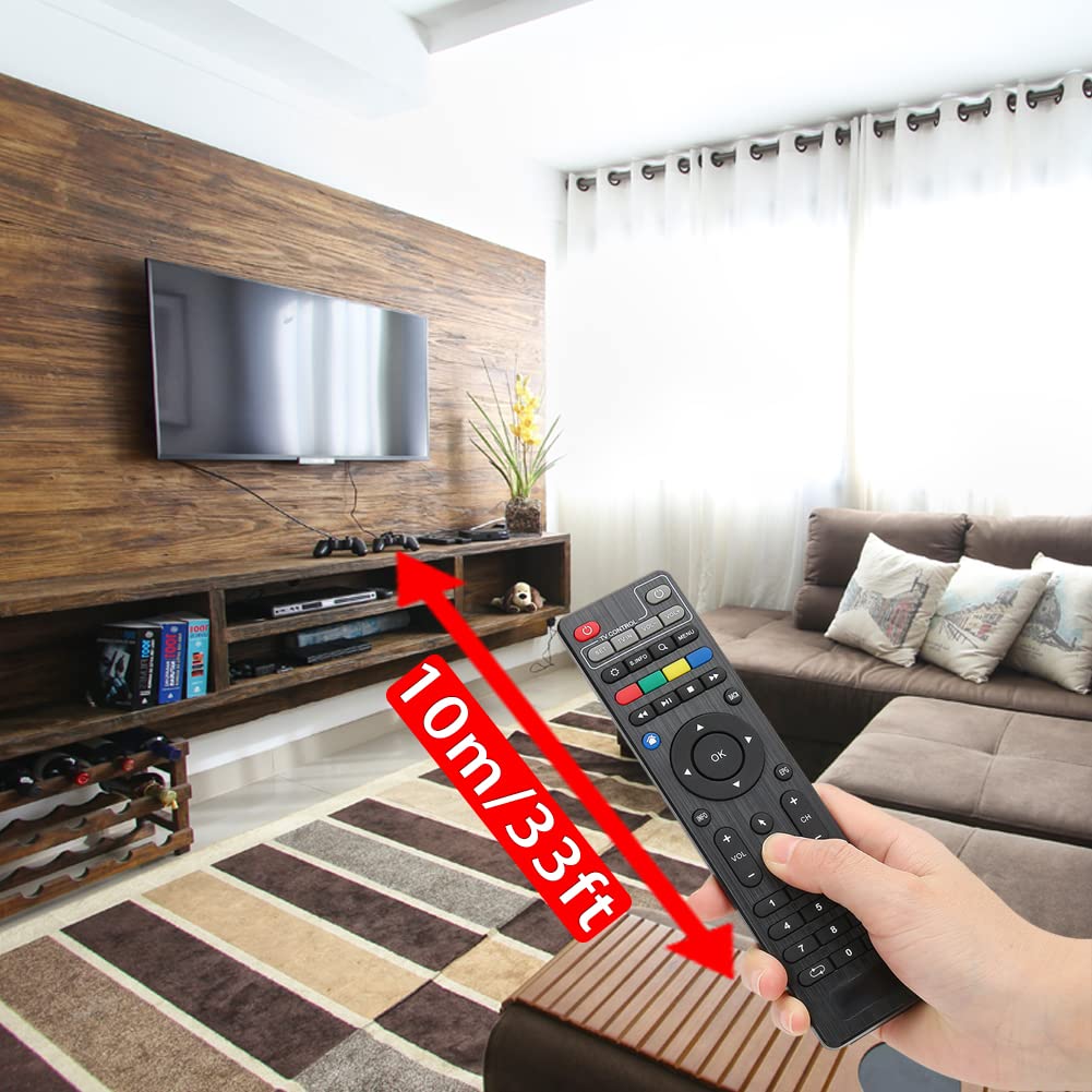 TV Set-top Box Remote Control Controller Replacement, for Tvip 410 Tvip 412 Tvip 415 Tvip 605 Tvip S300 Set Top Box, More Than 10m/33ft Remote Control Distance