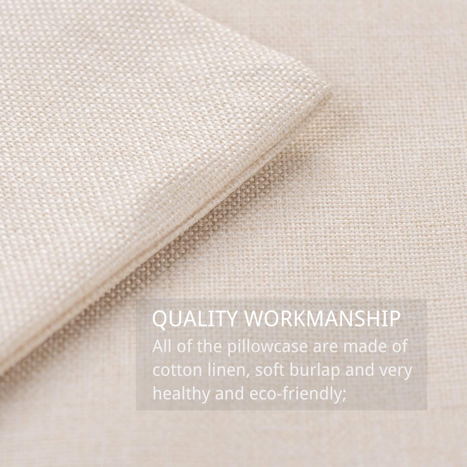 Birsppy Horuhue Christmas Pillow Covers, 4 Pack 18"x18" Christmas Decorative Couch Pillow Cases Winter Holiday Rustic Farmhouse Linen Cushion Case for Sofa, Couch, Bed and Car