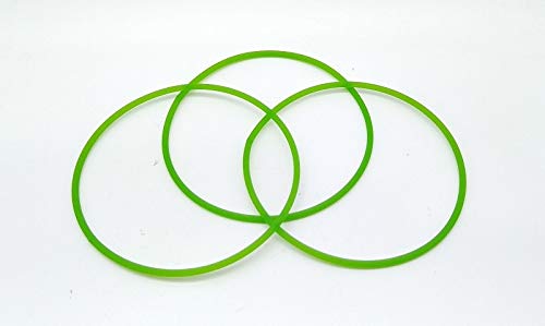 Tool Parts NEW 3pc Rubber Track Belt for Electric Commercial Candy Floss Cotton Machine Cotton candy machine ET - (Color: GREEN)