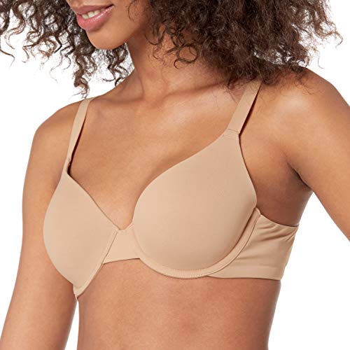 Amazon Essentials Women's Classic T-Shirt Bra, Beige, 36C