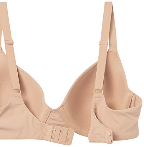 Amazon Essentials Women's Classic T-Shirt Bra, Beige, 36C
