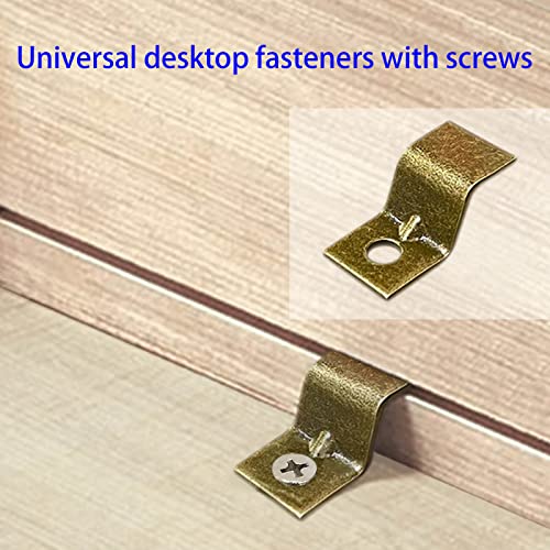 Qlvily 20PCS Table Top Fasteners, Z Clips for Table Tops, Wood Table Top Fasteners, Include 20 Screws