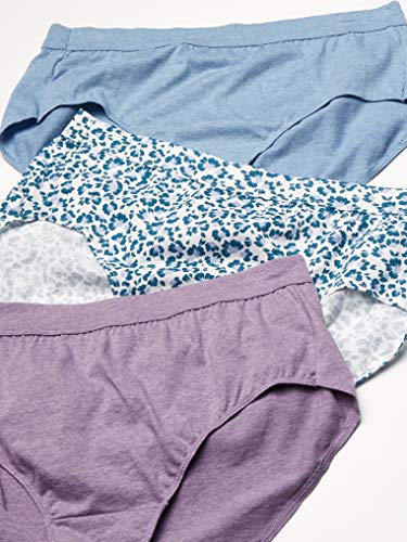 JUST MY SIZE Women's Plus Size Cool Comfort Ultra Soft Brief 6-Pack, Assorted, 11