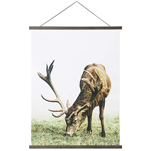 Miaowater Magnetic Poster Frame Hanger,12x16 12x18 12x20 12x24 Light Wood Wooden Magnet Frames Hangers for Photo Picture Art Canvas Print Artwork Wall Hanging Grey 12''