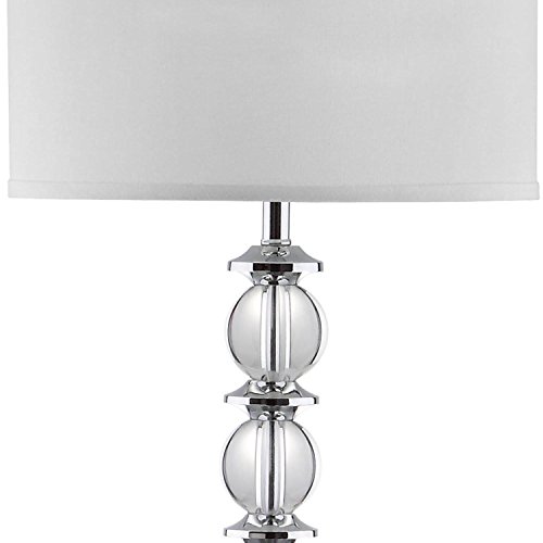 SAFAVIEH Lighting Collection Riga Clear Crystal/ Chrome 60-inch Living Room Bedroom Home Office Standing Floor Lamp (LED Bulb Included)