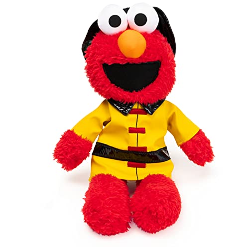 GUND Sesame Street Official Firefighter Elmo Muppet Plush, Premium Plush Toy for Ages 1 & Up, Red/Yellow, 13”