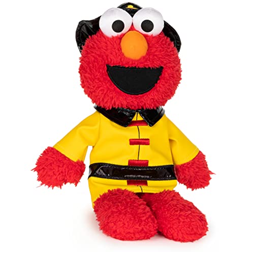 GUND Sesame Street Official Firefighter Elmo Muppet Plush, Premium Plush Toy for Ages 1 & Up, Red/Yellow, 13”