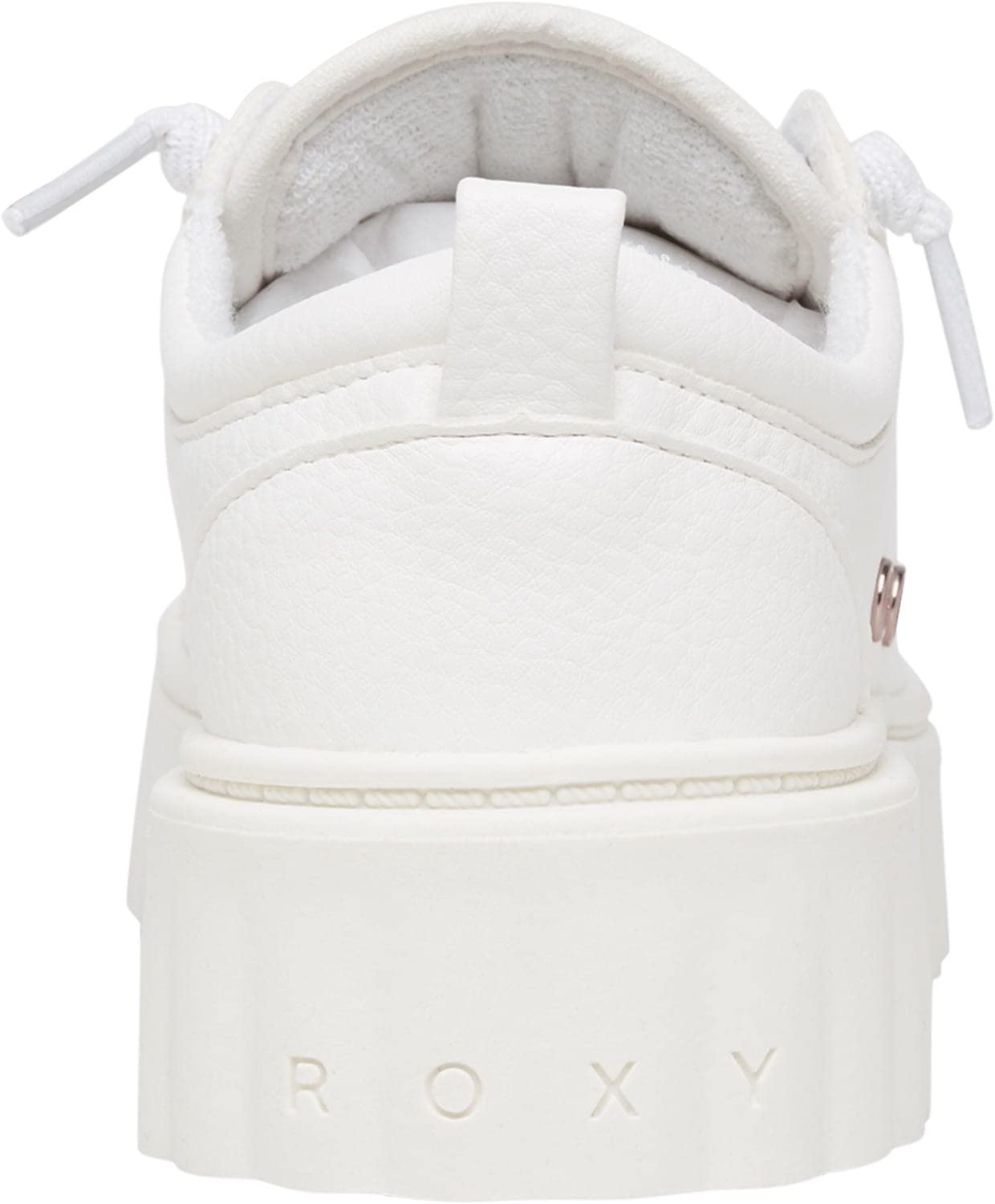 Roxy Women's Sheilahh Slip On Platform Sneaker Shoe, White , 9 medium US