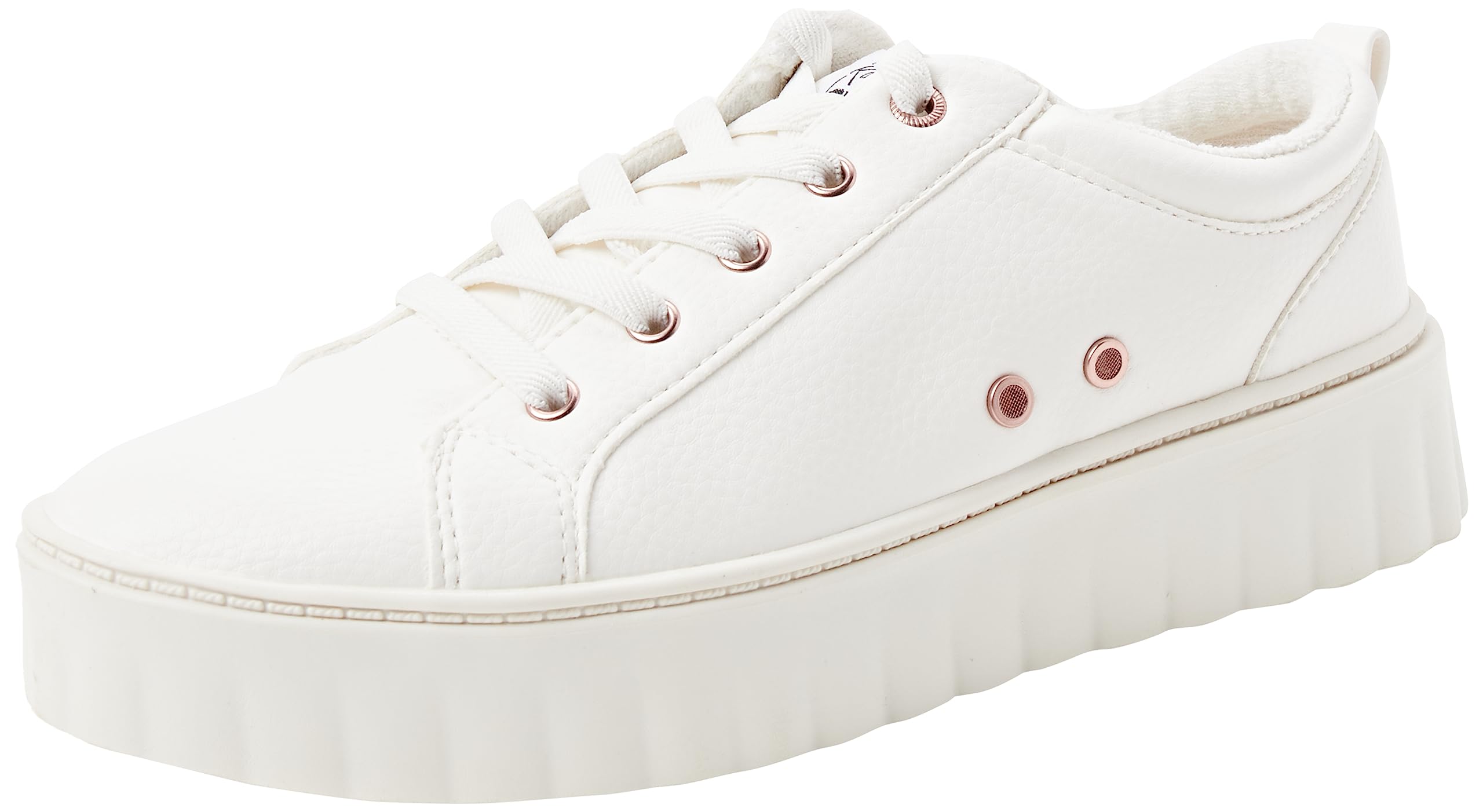 Roxy Women's Sheilahh Slip On Platform Sneaker Shoe, White , 9 medium US