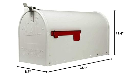 Gibraltar Mailboxes ADM16W01 Admiral Large Post-Mount Mailbox, White