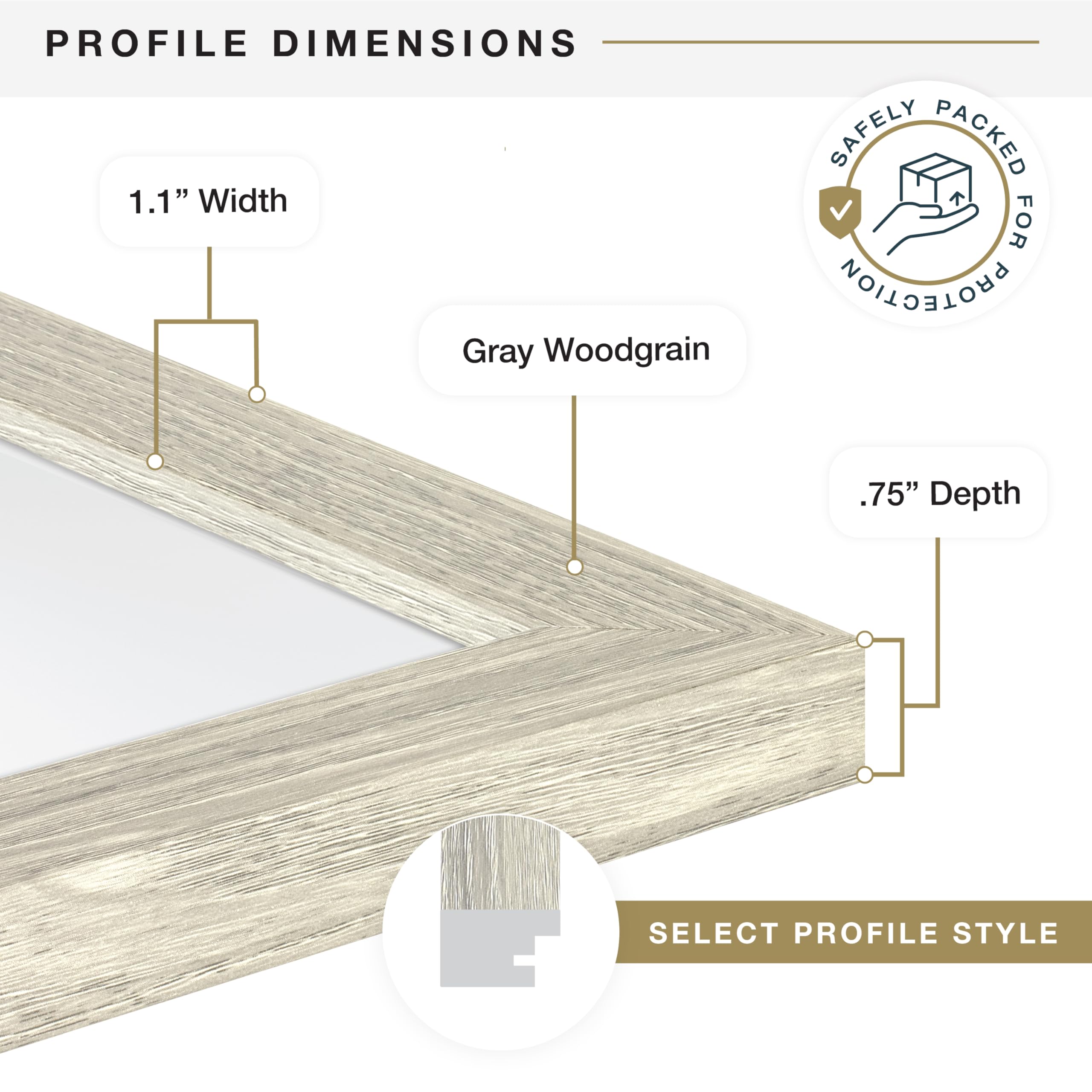 MCS Studio Gallery 16x20 Poster Frame Gray Woodgrain, Vertical & Horizontal Wall Hanging Large Picture Frame for Photos, Posters & Art Prints (1-Pack)