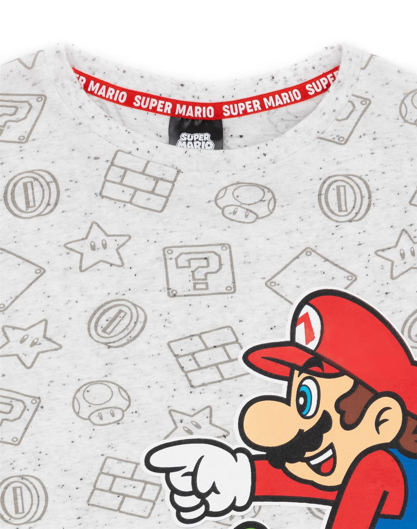 Super Mario Nintendo and Yoshi Boy's Kids Grey Character T-Shirt Top 9-10 Years