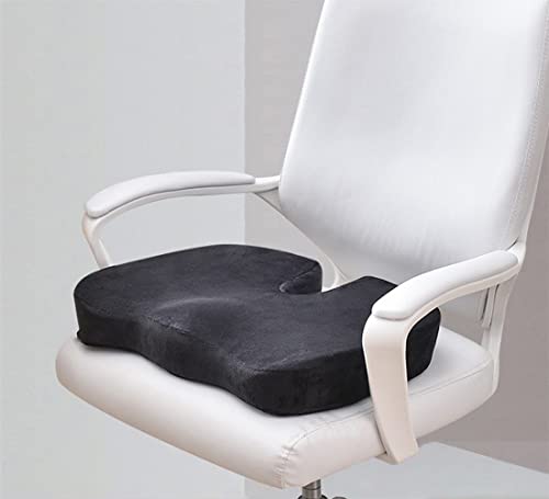 Easy-you Office Chair Black Seat Cushion, Memory Foam Seat Cushion for Long Sitting Hours on Office & Home Chair