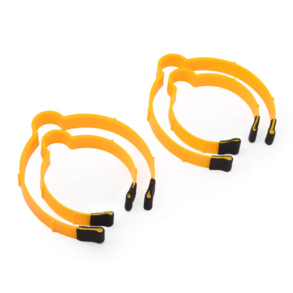 4 PCS Speed Hoop Clip Vinyl Storage Solution Tool Keeping Loose Rolls Tidy, Roll-Media Vinyl Wraps Holder Plastic Ring Clamp with Quick Release Handle and Scratch Protection Felt Patch 80mm & 110mm