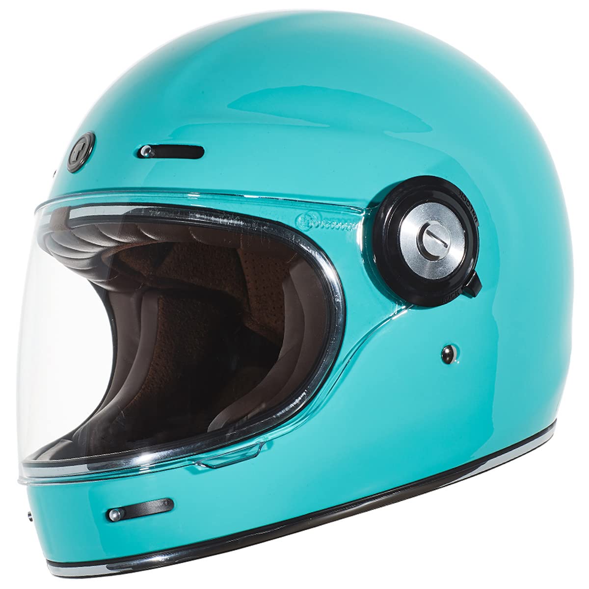 TORC T1 Unisex-Adult Retro Full face Motorcycle Helmets, Robin Egg Blue, Small