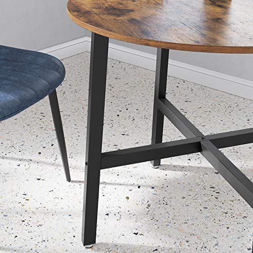 VASAGLE Round Dining Table, for Living Room, Office, Round Top, 31.5 x 31.5 x 29.5 Inches, Brown