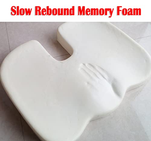Easy-you Office Chair Black Seat Cushion, Memory Foam Seat Cushion for Long Sitting Hours on Office & Home Chair