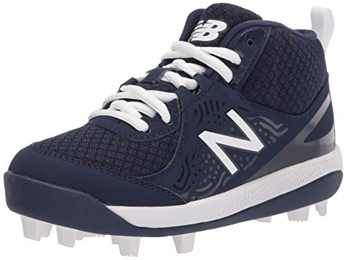 New Balance 3000 V5 Molded Baseball Shoe, Navy Blue/White, 11.5 US Unisex Little Kid