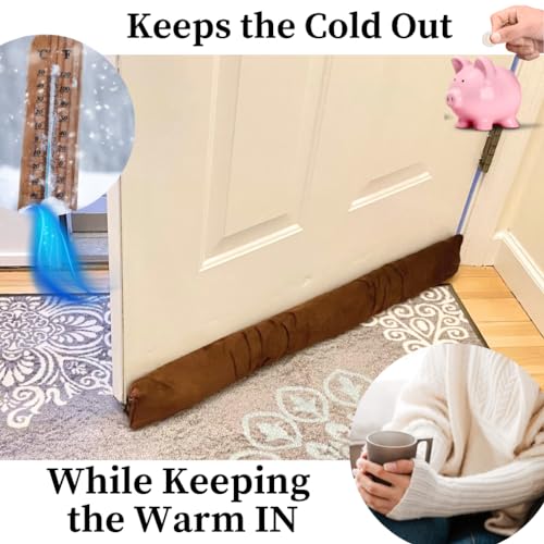 Evelots Magnetic Cold, Hot Air Door Guard Stopper - Made for Iron & Steel Doors - Strong Magnets - Block Cold Air, Noise, Dust -Warmer/Quieter Home- No Need to Bend Down -36 Inches -Save Energy
