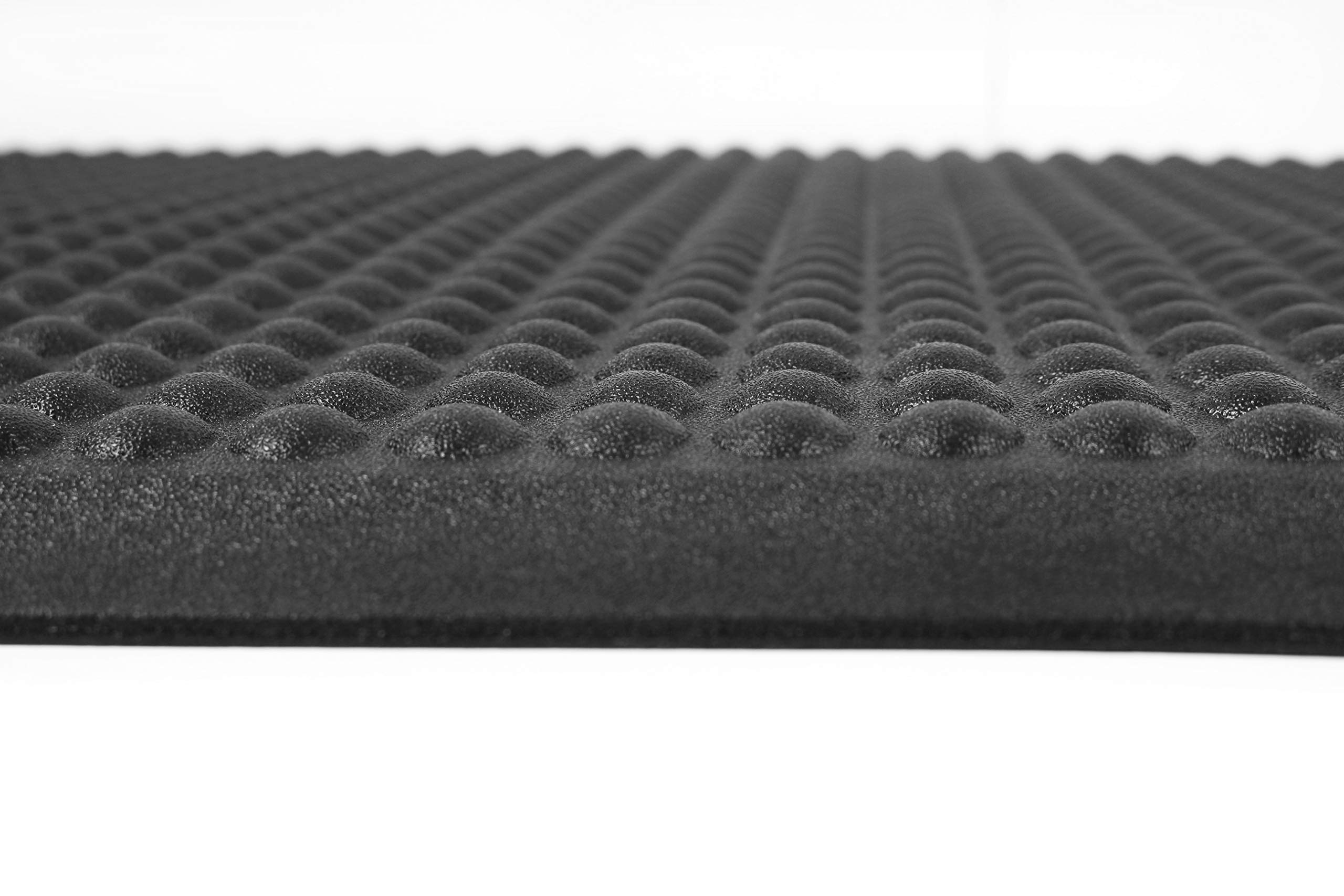 Seville Classics Airlift Cushioned Anti Fatigue Mat Ergonomic Padded Memory Foam Support Rug, for Office Standing Desk, Garage, Kitchen, Home, Black, 36" W x 24" D