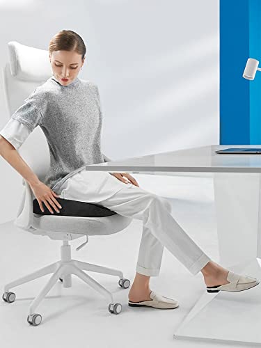 Easy-you Office Chair Black Seat Cushion, Memory Foam Seat Cushion for Long Sitting Hours on Office & Home Chair