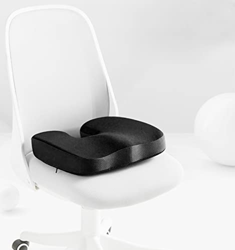 Easy-you Office Chair Black Seat Cushion, Memory Foam Seat Cushion for Long Sitting Hours on Office & Home Chair
