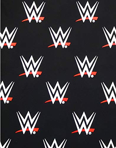 WWE Wrestling All Over Print Boys Kids Black Logo T-Shirt