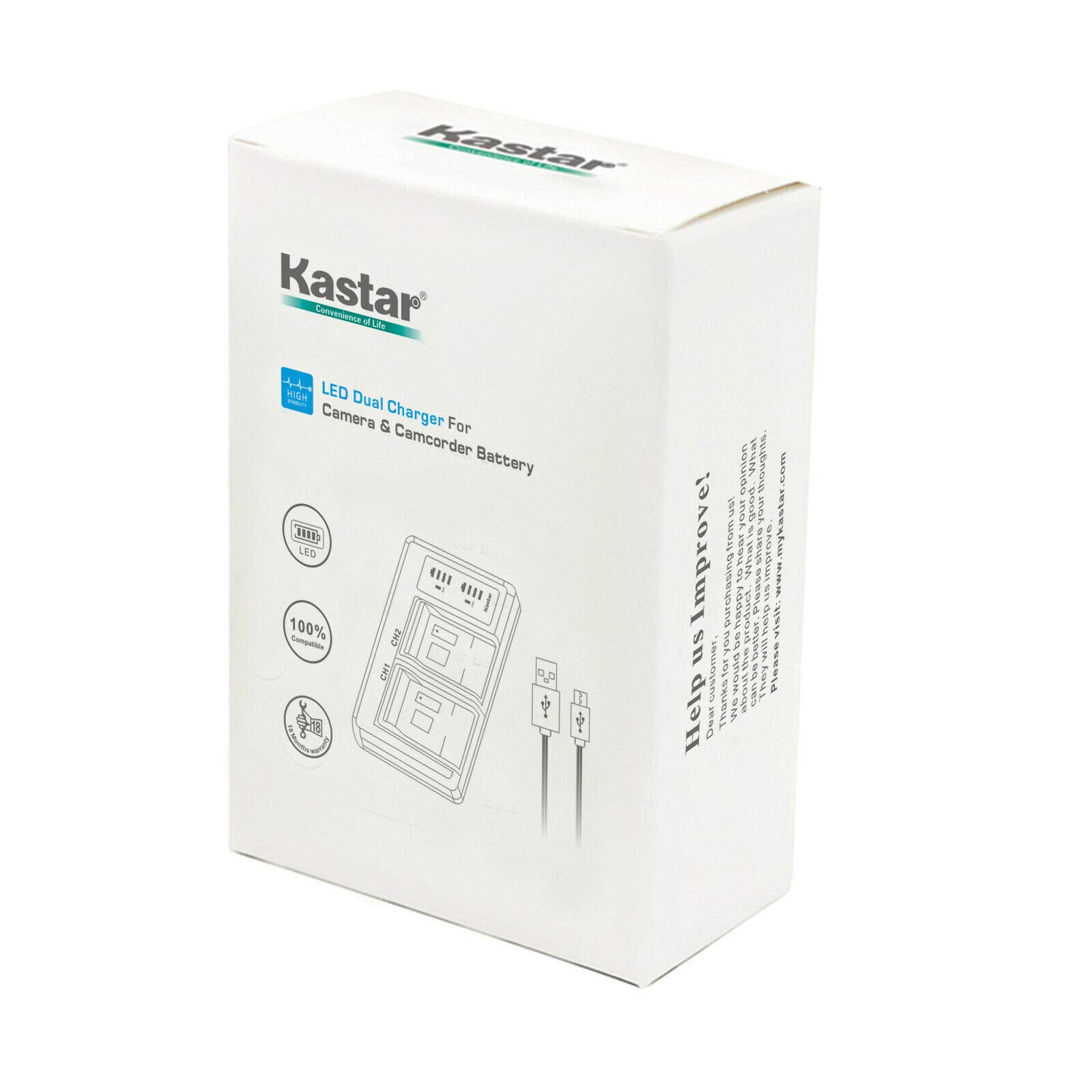 Kastar 1-Pack Battery and LTD2 USB Charger Compatible with Kodak KLIC-7004 K7004 Battery, Kodak K7700 Charger, EasyShare M1033, EasyShare M1093 is, EasyShare M2008, EasyShare V1073, EasyShare V1233