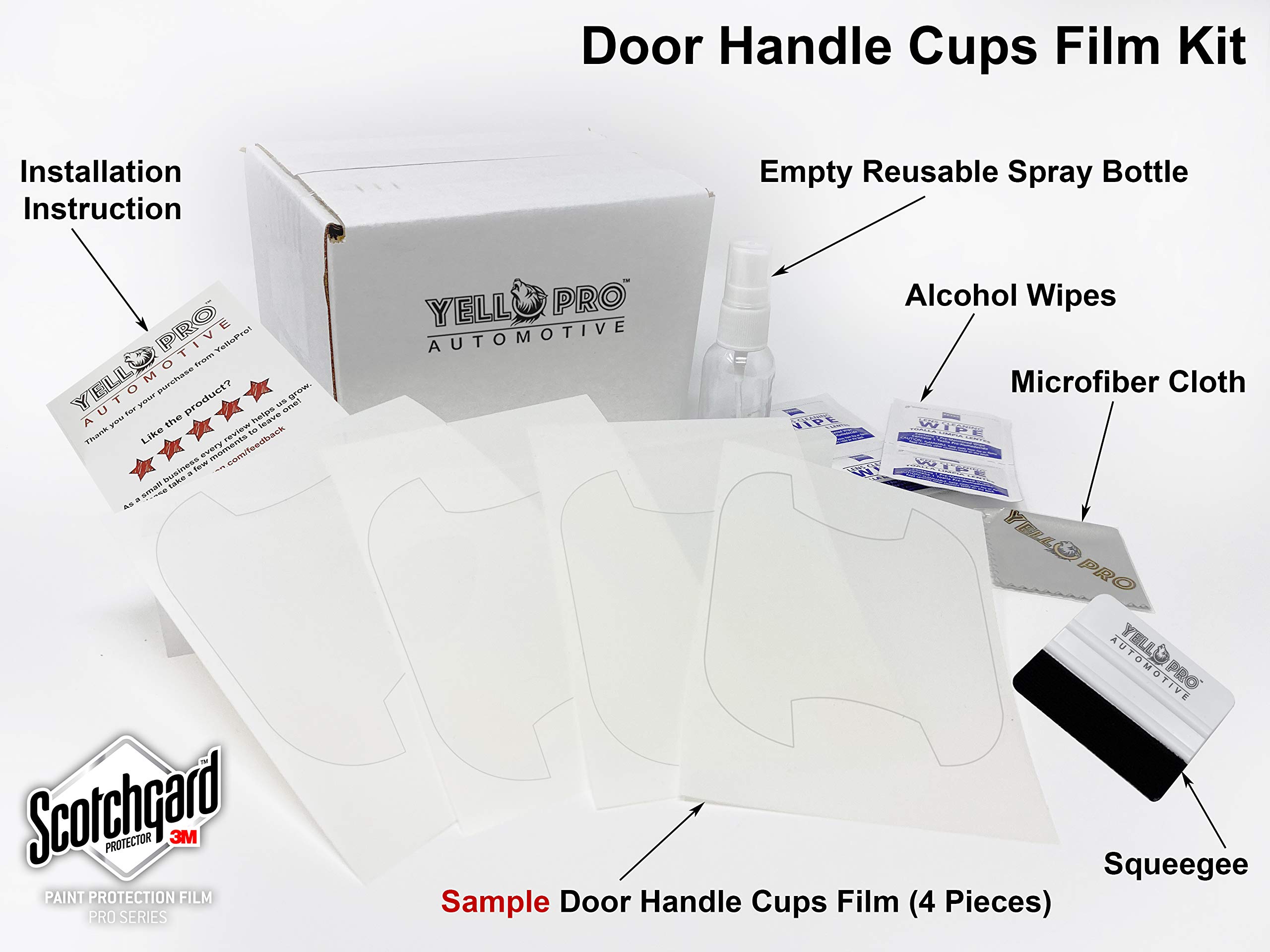 YelloPro Custom Fit Door Handle Cup 3M Scotchgard Anti Scratch Clear Bra Paint Protector Film Cover Self Healing PPF Guard Kit for 2019 2020 2021 2022 2023 2024 2025 Acura RDX SUV