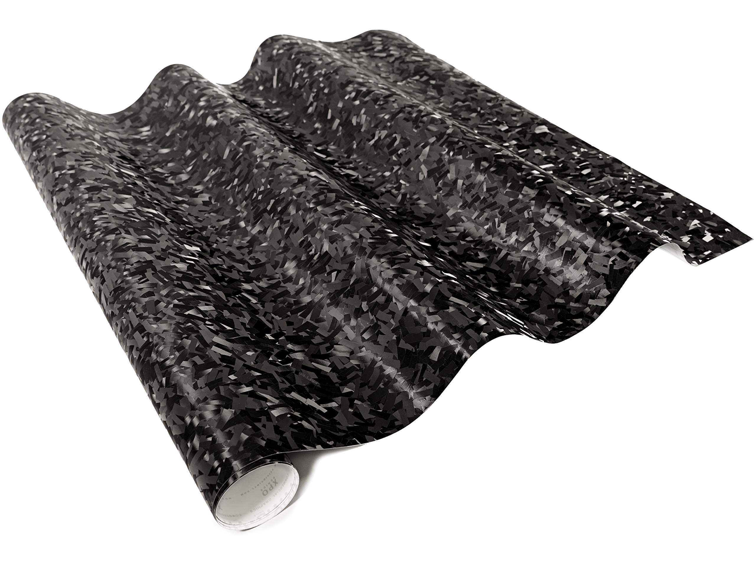 VViViD+ Forged Composite Carbon Vinyl Wrap Roll (1ft x 5ft, Black)