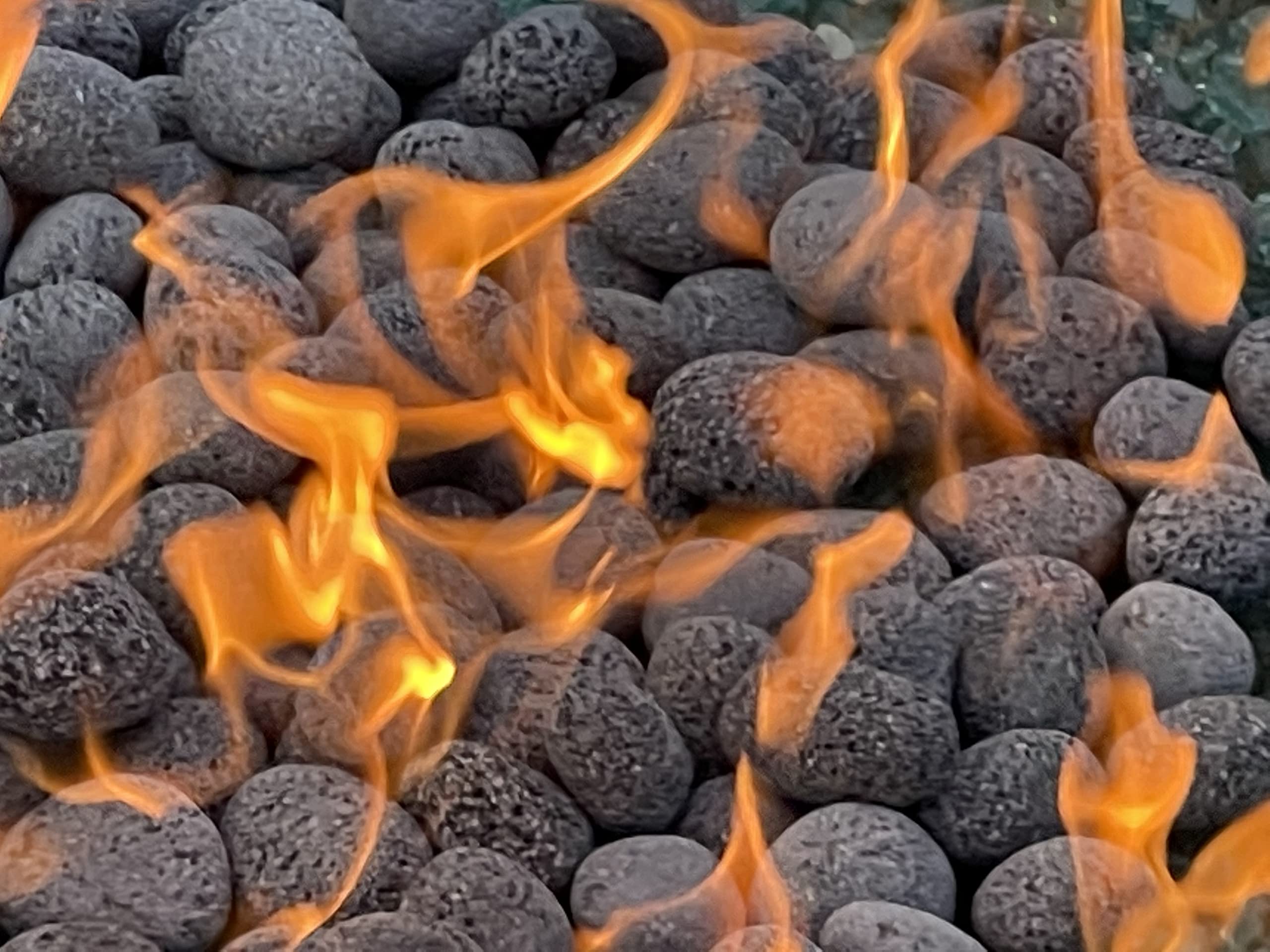 Premium Pebbles Black Lava Rocks for Fire Pit - 2 to 3 inch - 10 lbs - Gas Fireplace Rocks - Decorative Lava Stone for Indoor & Outdoor Gas Fireplace