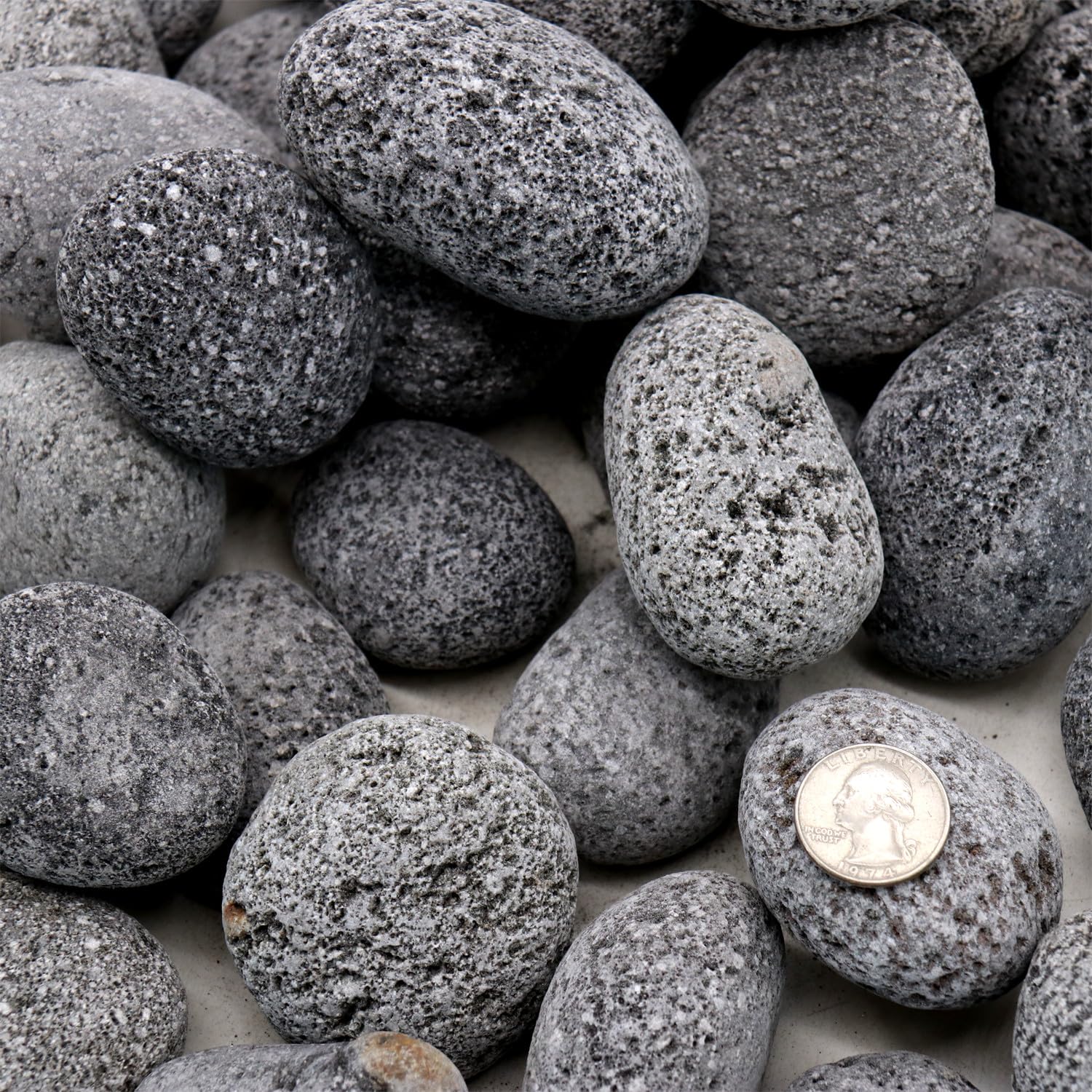 Premium Pebbles Black Lava Rocks for Fire Pit - 2 to 3 inch - 10 lbs - Gas Fireplace Rocks - Decorative Lava Stone for Indoor & Outdoor Gas Fireplace