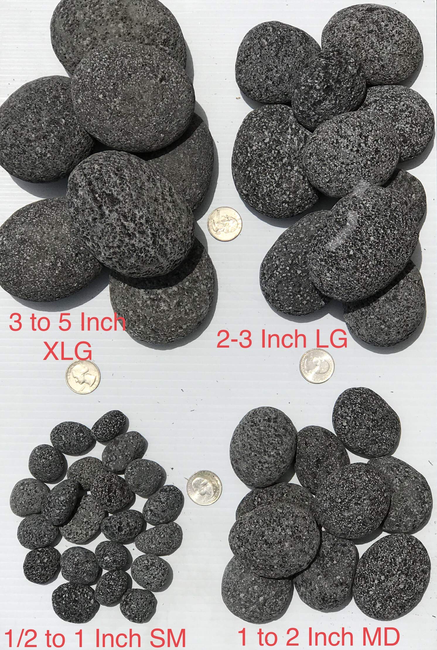 Premium Pebbles Black Lava Rocks for Fire Pit - 2 to 3 inch - 10 lbs - Gas Fireplace Rocks - Decorative Lava Stone for Indoor & Outdoor Gas Fireplace