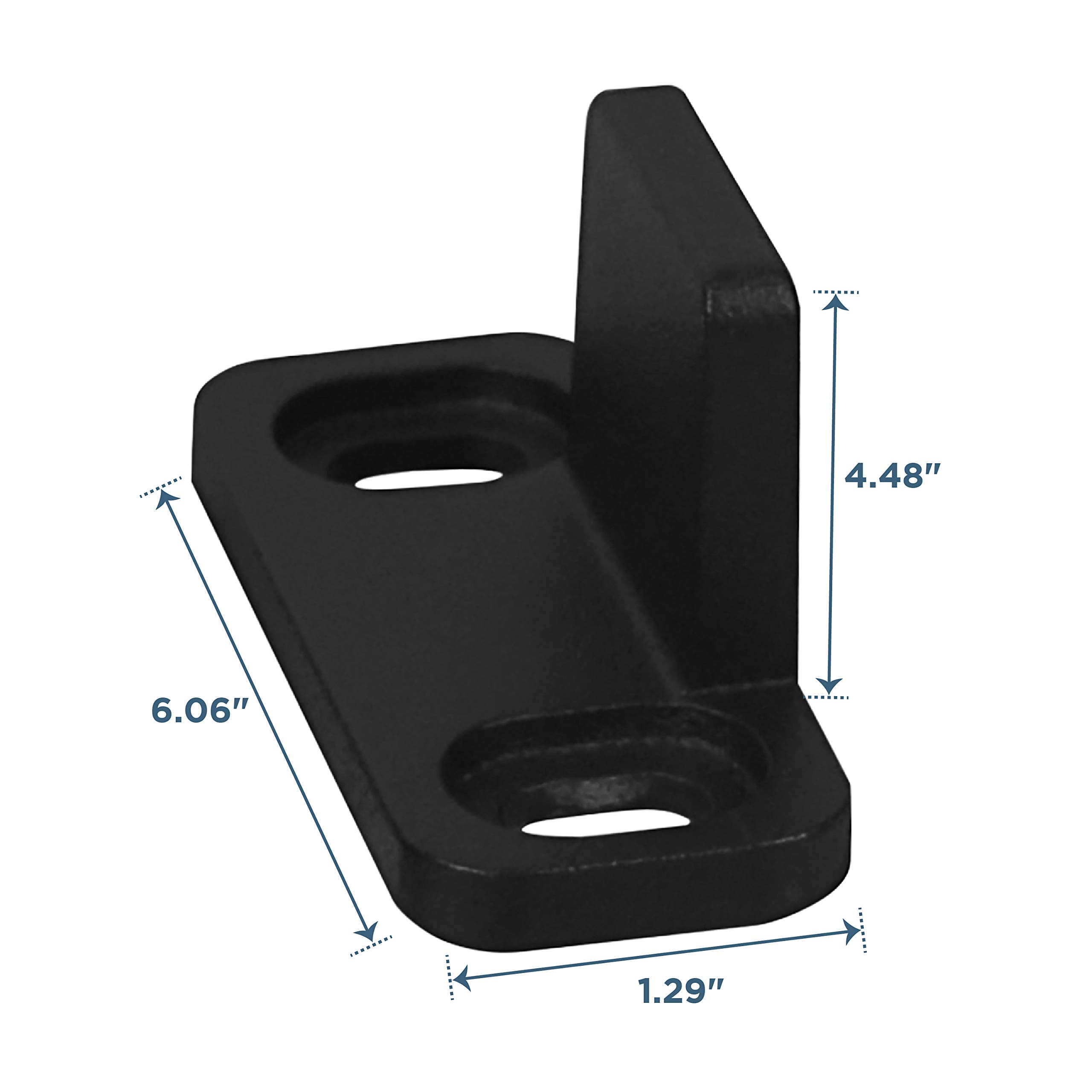 National Hardware N700-114 Interior Sliding Barn Door Hardware Double Floor Guide, 1 3/4 in, Matte Black