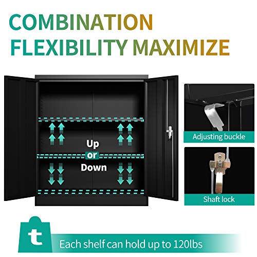 No Brands GangMei Storage Cabinet with 2 Adjustable Shelves and Lockable Doors,Industrial and Office Usage.Machine Cabinet. Metal Storage Cabinet,Assembly Required
