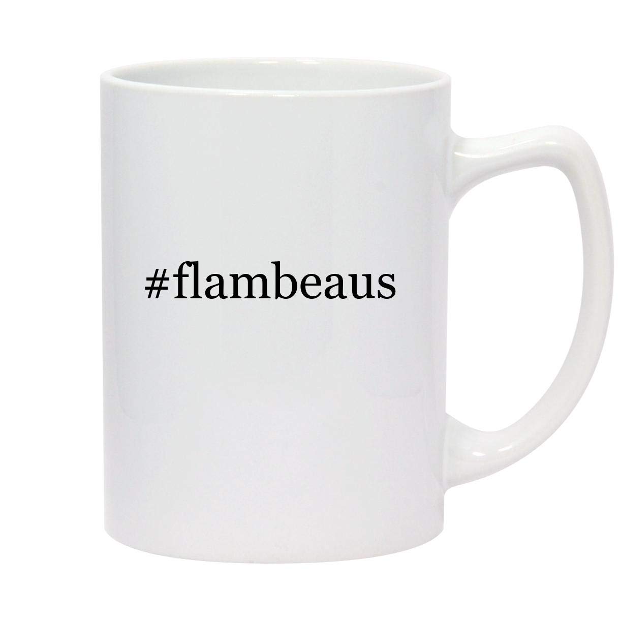 #flambeaus - 14oz Hashtag White Ceramic Statesman Coffee Mug