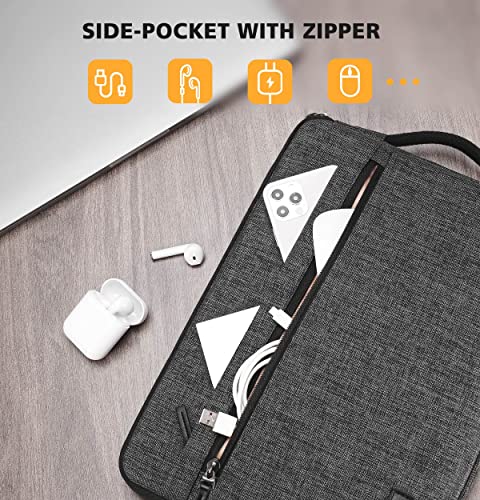 KIZUNA Laptop Sleeve 11 Inch Water-Resistant Computer Case Hand Bag for 13" MacBook Pro M2/13 Surface Pro 8 X/13.4" DELL XPS 13/12.4" Samsung Galaxy Tab S7/11.6" Samsung Chromebook 4/13.3" ASUS, Grey