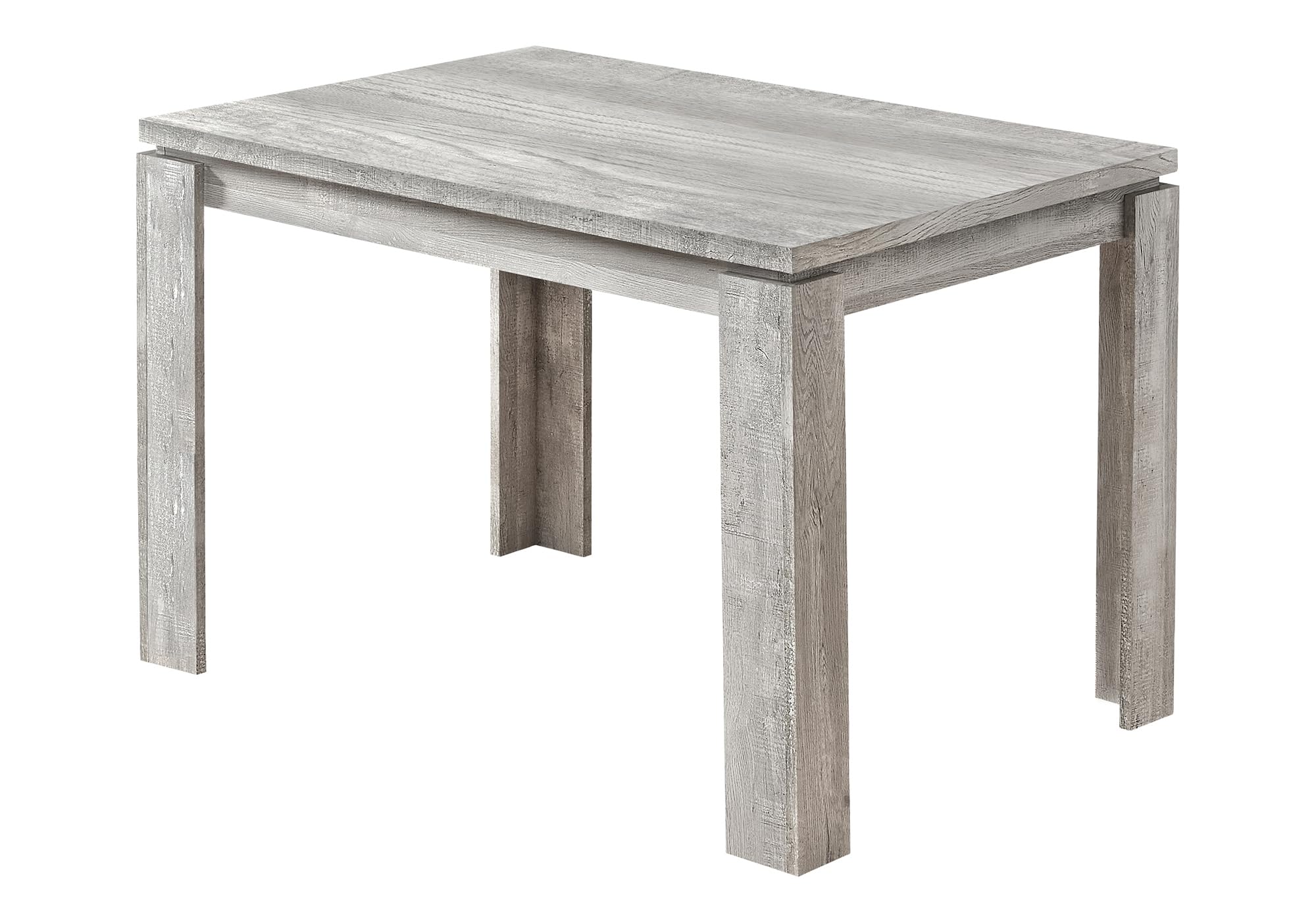 Monarch Specialties 32"X 48" / GREY RECLAIMED WOOD-LOOK Dining Table
