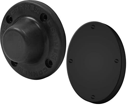 MAG-Mate D3X1BLP Magnetic Door Holder with Plate 3-1/2" Dia. 27 lb. Hold, 27 lb. Load Capacity, 1.37" Height, 3.5" Width, 3.5" Length, Black