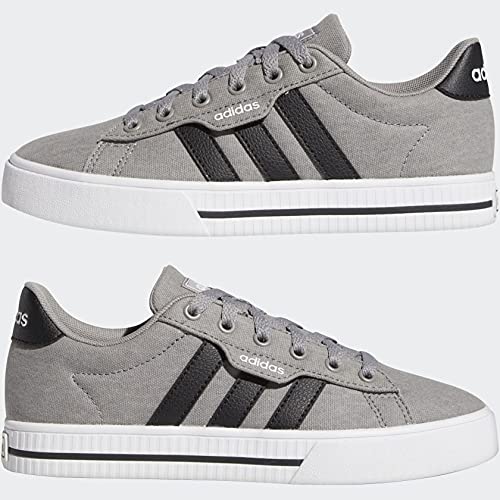 adidas Daily 3.0 Skate Shoe, Dove Grey/Black/White, 4.5 US Unisex Little Kid