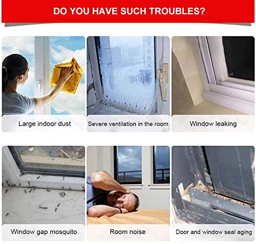 Silicone Seal Strip, Horuhue 16.4FT Transparent Door Strip Bottom Weather Stripping for Doors Silicone Sealing Sticker Adhesive for 0-30MM Doors and Windows Gaps(Width 45mm)