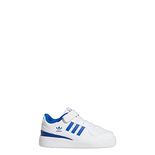 adidas Originals Forum Low Sneaker, White/Team Royal Blue/White, 5.5 US Unisex Big Kid