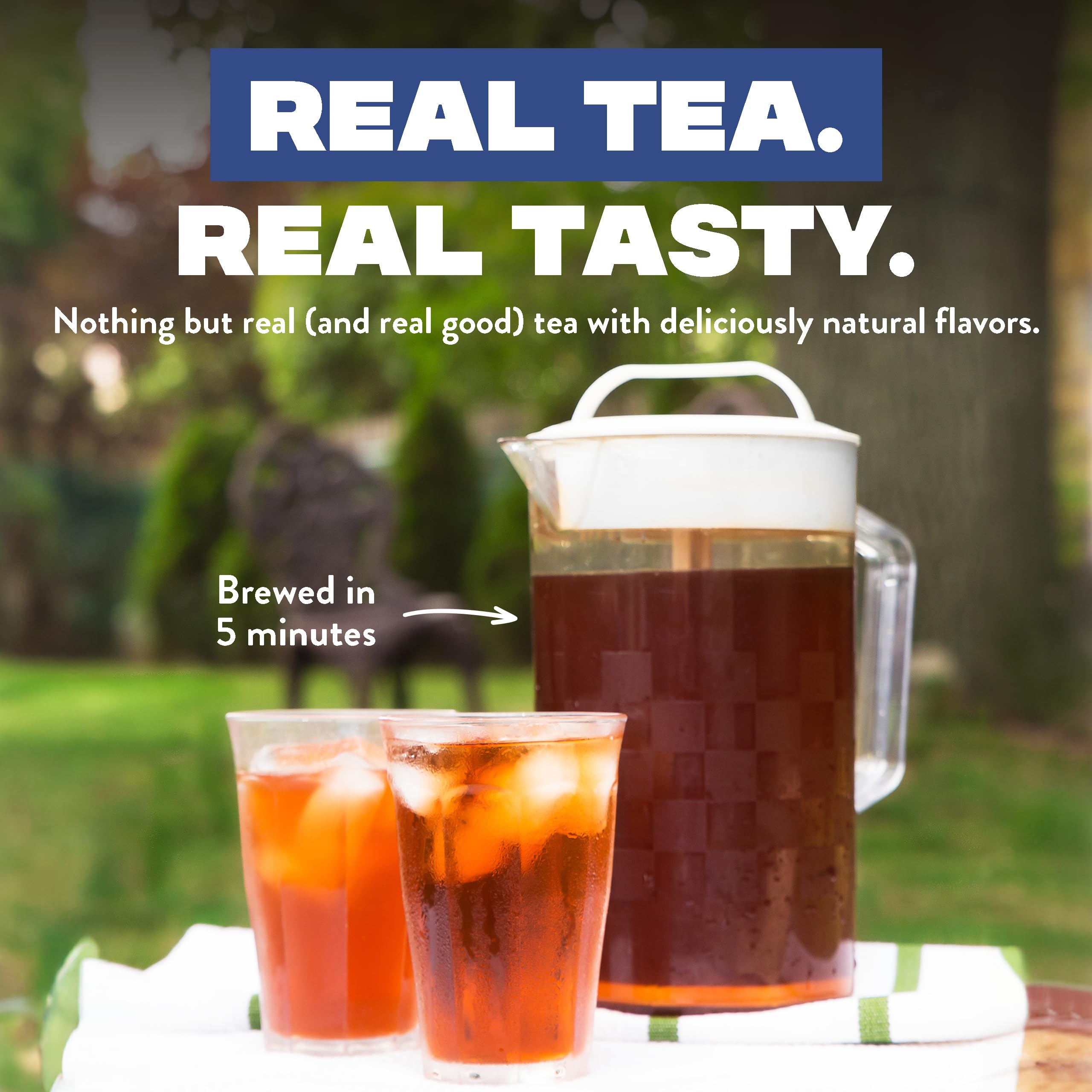HTeaO Georgia Peach Black Tea Sachets - 8 Gallons Per Package - Real Texas-Style Flavored Iced Tea in 5 Minutes (Pack of 16 Sachet Bags)